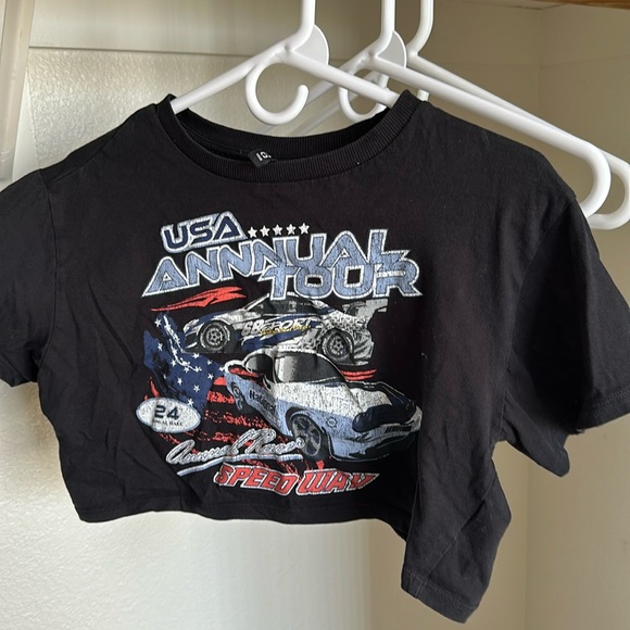 H&M | Tops | Hm Racing Crop Top | Poshmark